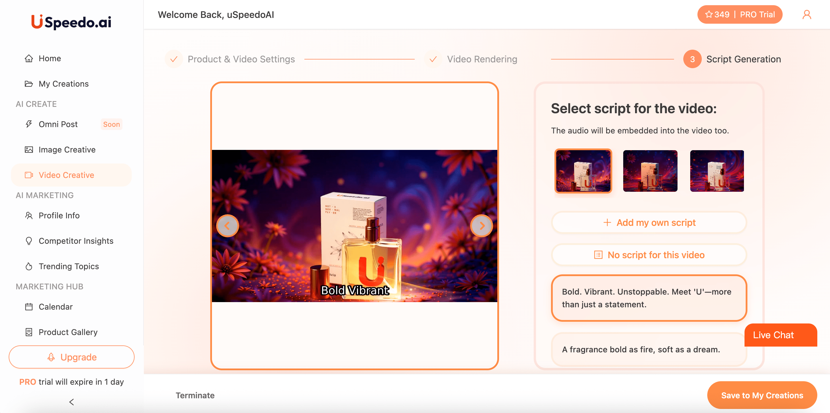uSpeedo AI - AI-Powered Marketing Creatives